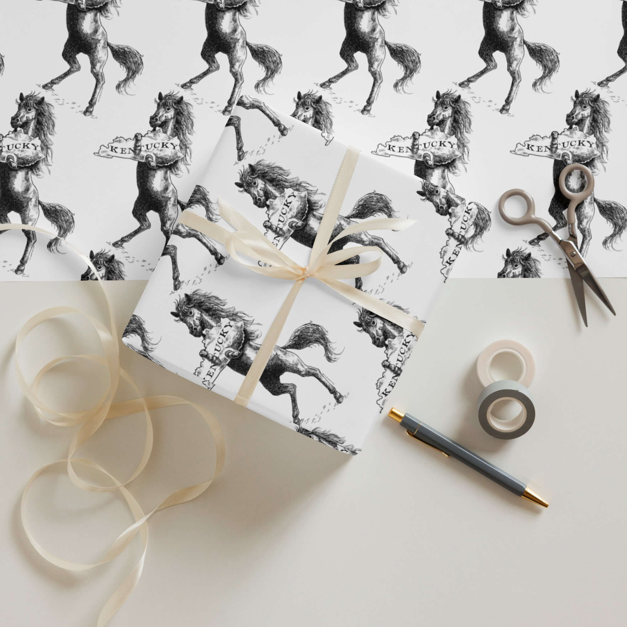 Kentucky Horses Premium Wrapping Paper Sheets – The Uncommonwealth of ...