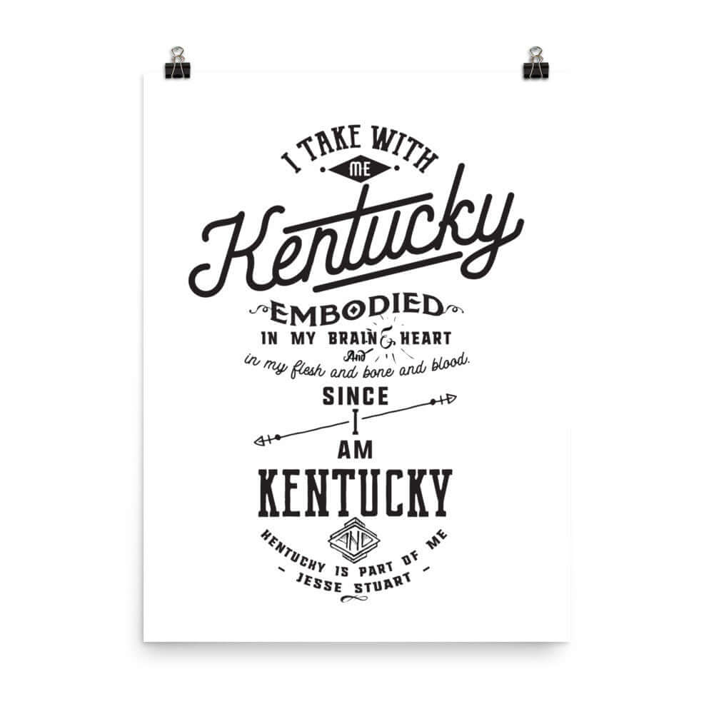 JESSE STUART QUOTE Poster – The Uncommonwealth of Kentucky